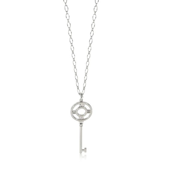 Tiffany & Co. | Bags | Tiffany Co Atlas Key Pendant On An Oval Link ...
